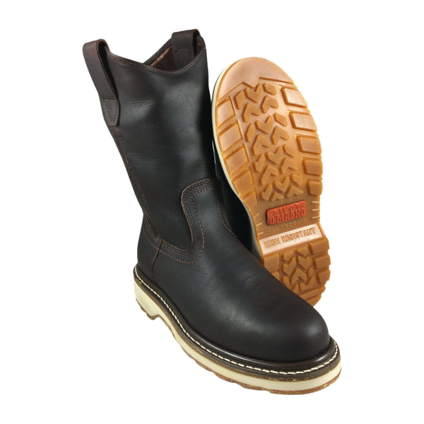 TAURO Men's 10" Burgundy Pilot Wellington Work Boots – Rodeo Boots