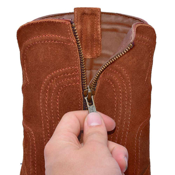 LOS ALTOS Men's Brown Caiman Belly Exotic Roper Boots w/Zipper – Rodeo ...