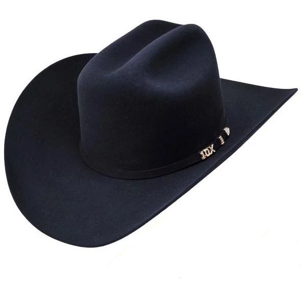 SERRATELLI Men's Black 10X Beaver Felt Cowboy Hat – Rodeo Boots
